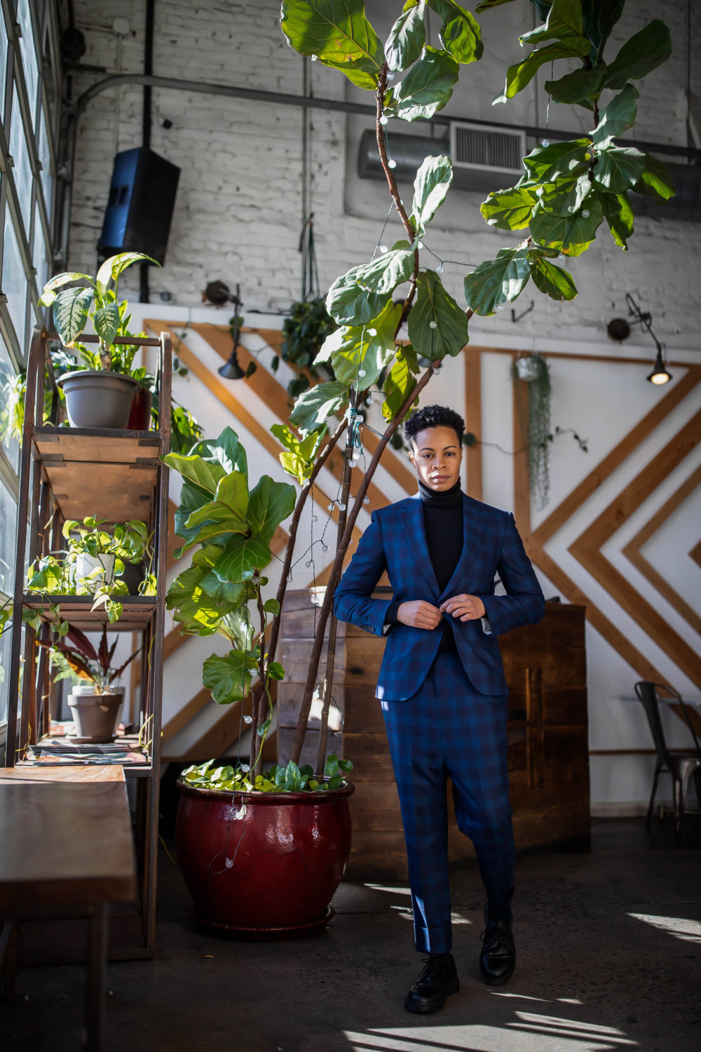 Gingham Drop Crotch Suit - She's a Gent